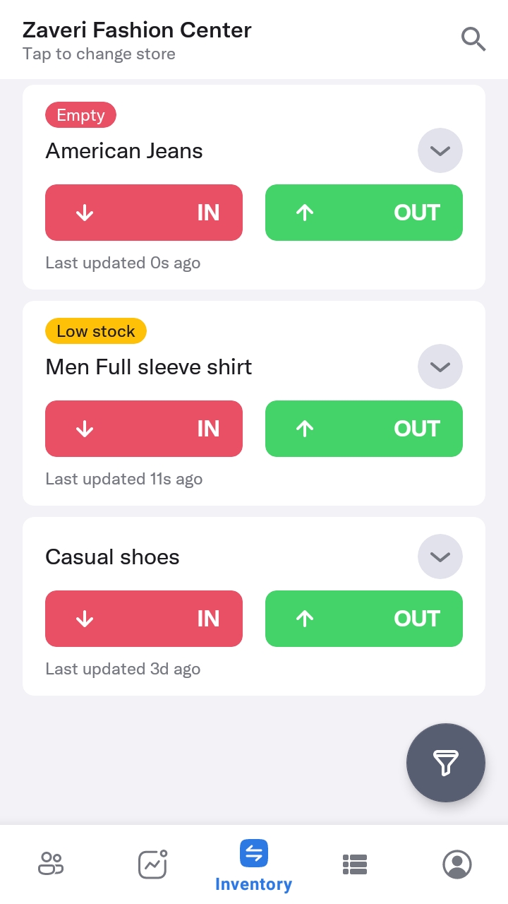 Sehory: Stock Register, Inventory Management & Bills
