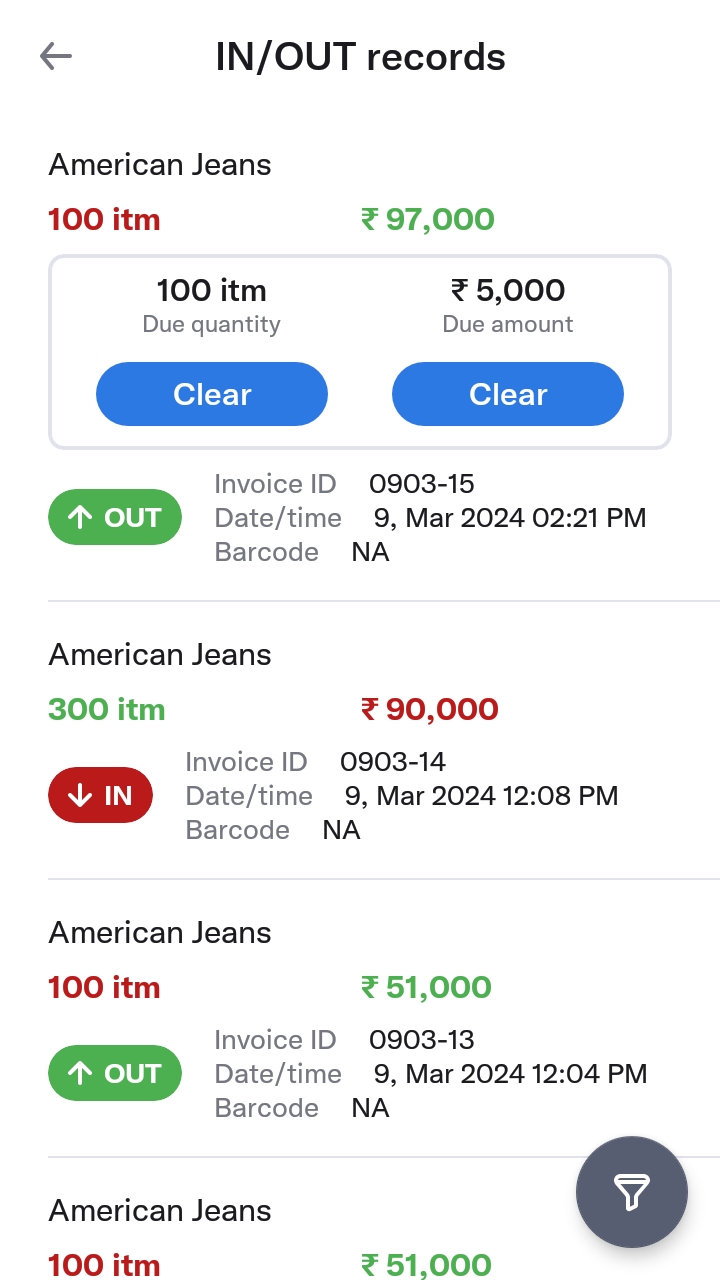 Sehory: Stock Register, Inventory Management & Bills